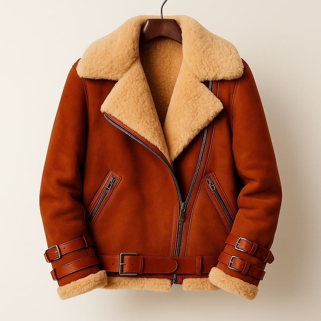 Elena Shearling Leather Jacket – Avretti